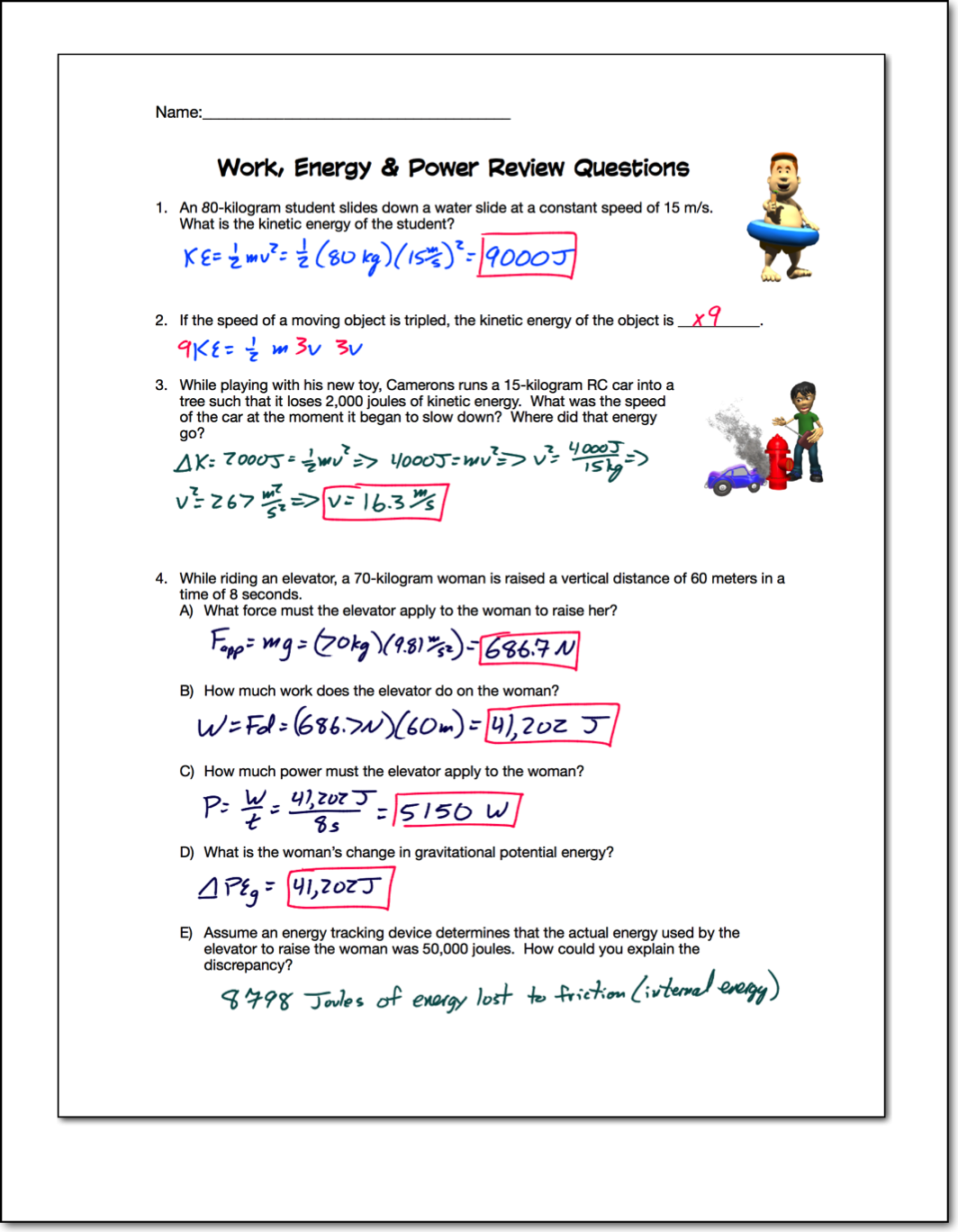 Worksheet On Work Energy And Power Worksheets For Kindergarten Worksheet On Work Energy And Power Worksheets For Kindergarten